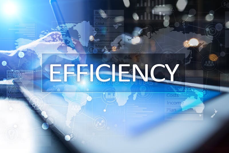 Efficiency Growth Concept. Business and Technology. Virtual Screen ...