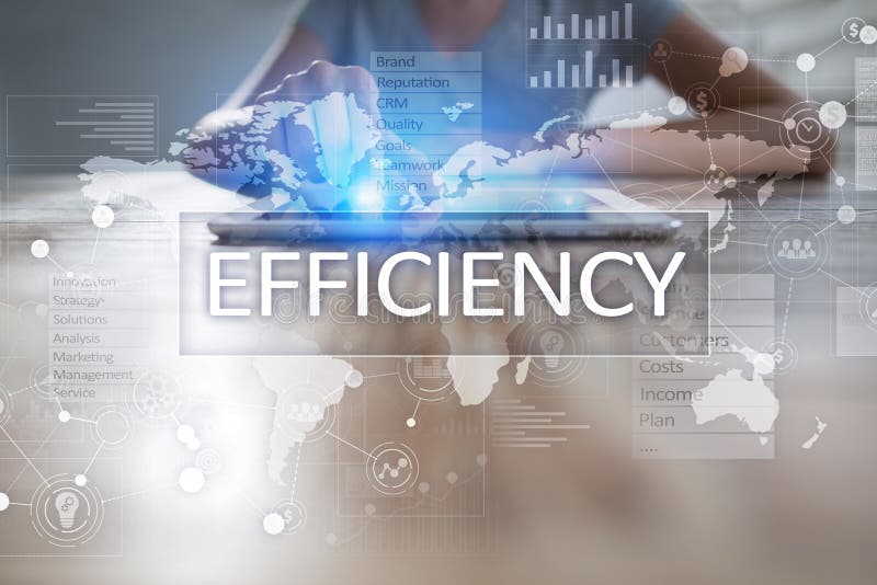 Efficiency Growth Concept. Business And Technology. Virtual Screen ...