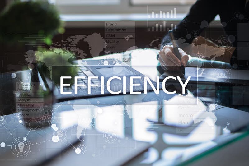 Efficiency Growth Concept. Business and Technology. Virtual Screen ...