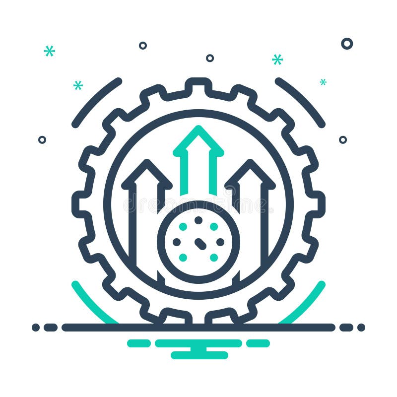 Mix Icon for Efficiency, Capacity and Growth Stock Vector ...