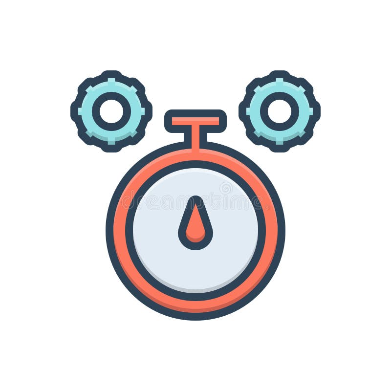 Color Illustration Icon for Efficiency, Energy and Performance Stock ...