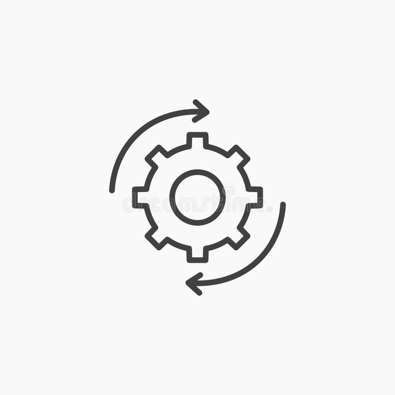 Efficiencyline in Thin Line Black Color. Flat Simple Vector Symbols ...