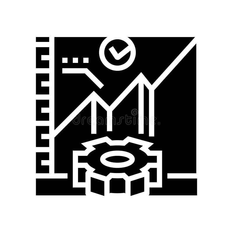 Efficiency Improvement Manufacturing Engineer Glyph Icon Vector ...