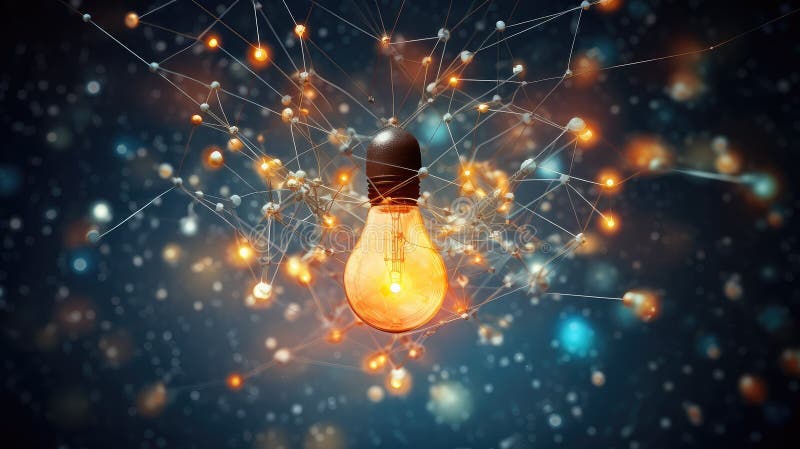 Efficiency light bulb data stock illustration. Illustration of smhome ...