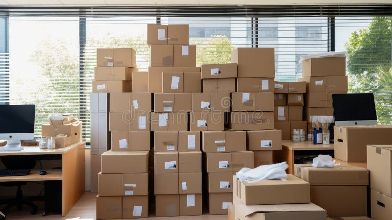 Efficiency office boxes stock illustration. Illustration of projects ...