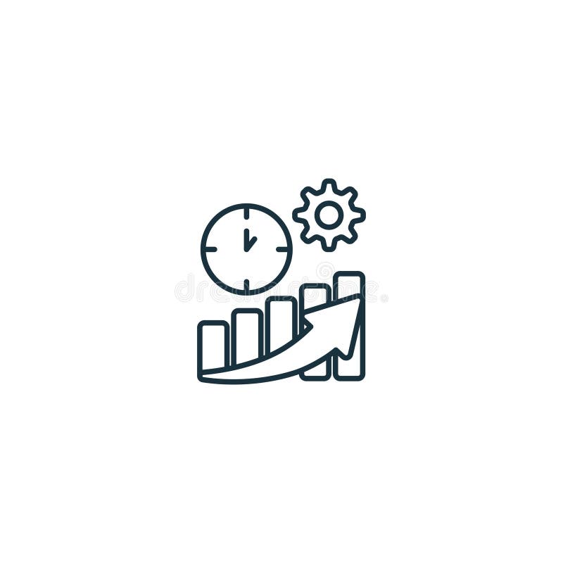 Efficiency Outline Icon Monochrome Simple Sign From Productivity