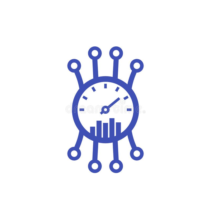 Efficiency, Performance Icon on White, Vector Stock Vector ...