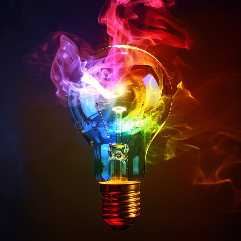 Efficiency, Productivity and Energy. Light Bulb, Light, Concept Stock ...