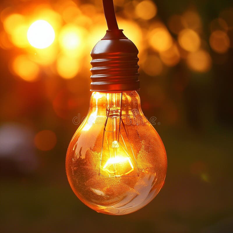 Efficiency, Productivity and Energy. Light Bulb, Light, Concept Stock ...