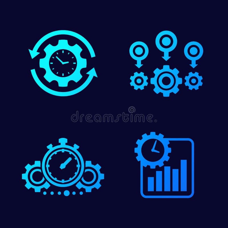 Efficiency and Productivity Icon, Vector Stock Vector - Illustration of ...
