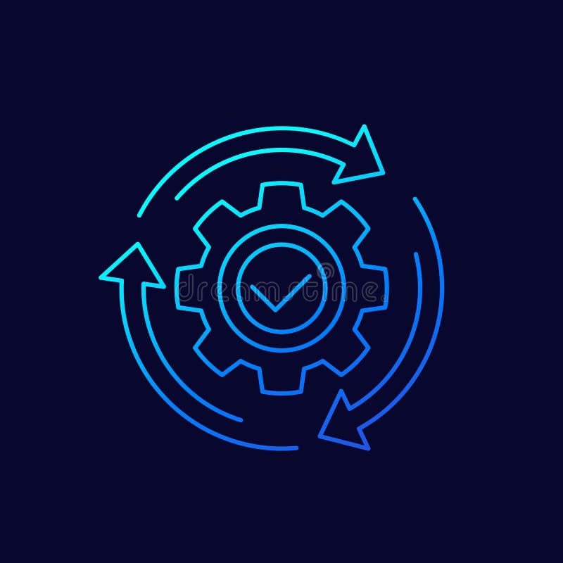 Efficiency and Productivity Icon, Vector Stock Vector - Illustration of ...