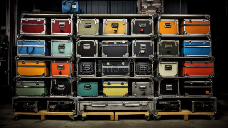 Efficiency road case stock illustration. Illustration of backstage ...