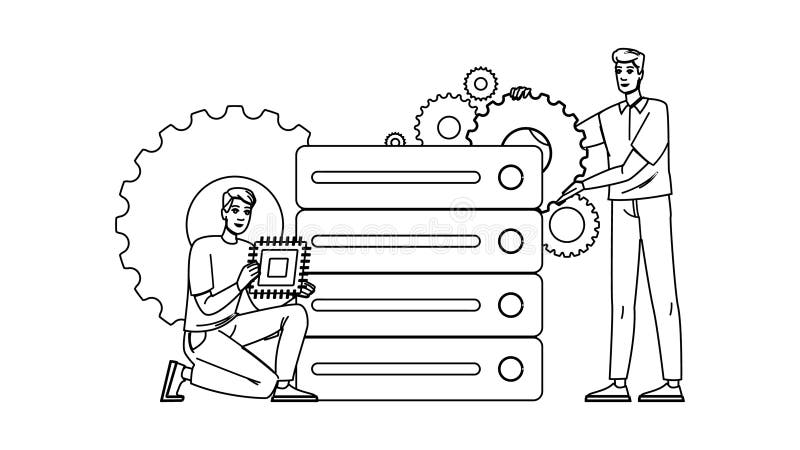 Backup Redundancy Efficiency Server Stock Illustrations – 450 Backup ...