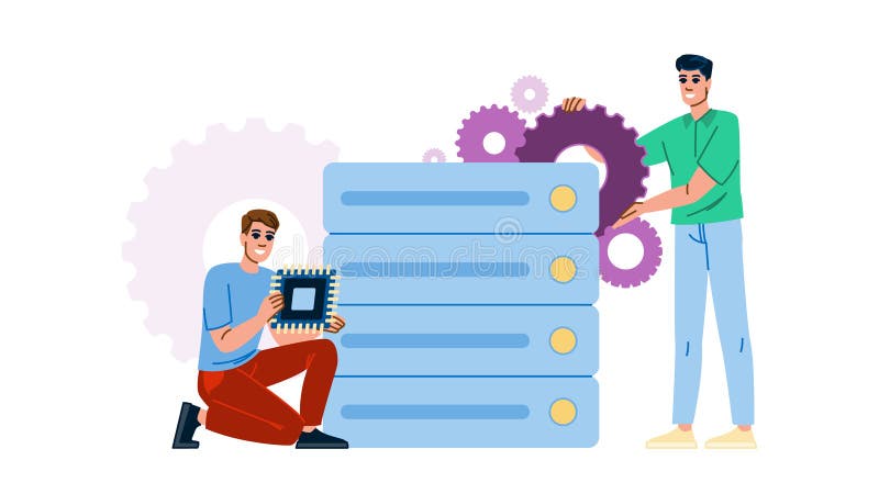 Efficiency Server Upgrade Vector Stock Vector - Illustration of upgrade ...