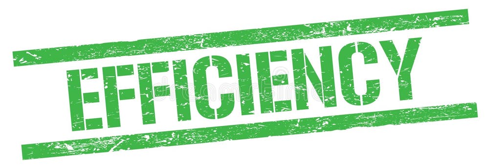 EFFICIENCY Text on Green Grungy Rectangle Stamp Stock Illustration ...