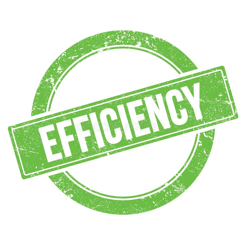 EFFICIENCY Text on Green Grungy Round Stamp Stock Illustration ...