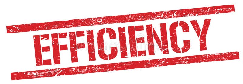 EFFICIENCY Text on Red Grungy Rectangle Stamp Stock Illustration ...