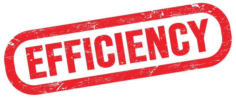 EFFICIENCY, Text Written on Red Stamp Sign Stock Illustration ...
