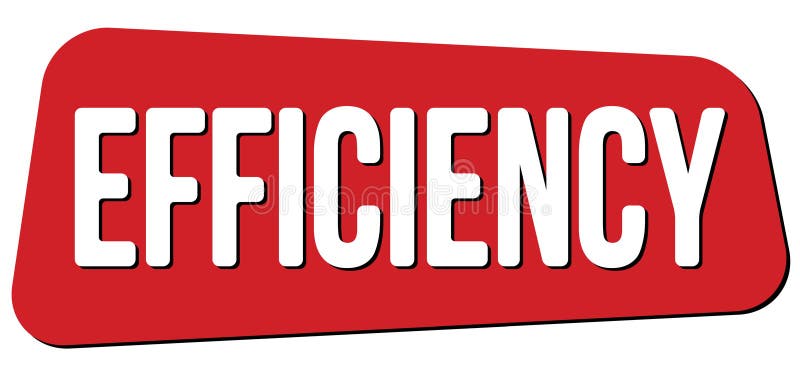 EFFICIENCY Text on Red Trapeze Stamp Sign Stock Illustration ...