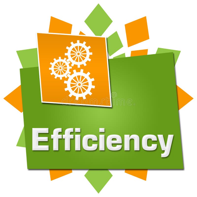 Efficiency Green Orange Circular Squares Symbol Stock Illustration ...