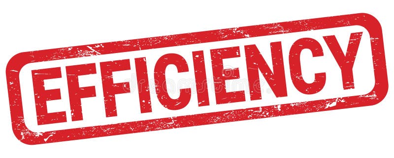 EFFICIENCY Text Written on Red Rectangle Stamp Stock Illustration ...