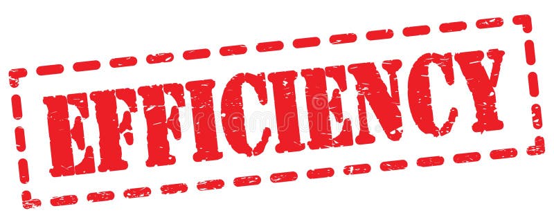 EFFICIENCY Text Written on Red Stamp Sign Stock Illustration ...