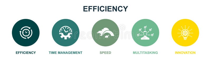 Efficiency, Time Management, Speed Stock Vector - Illustration of ...
