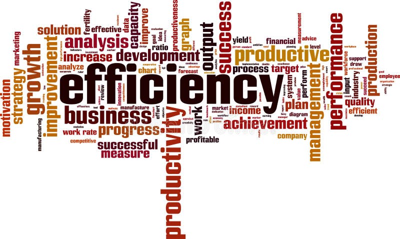 `efficiency` Word with 3d Icons Stock Illustration - Illustration of ...