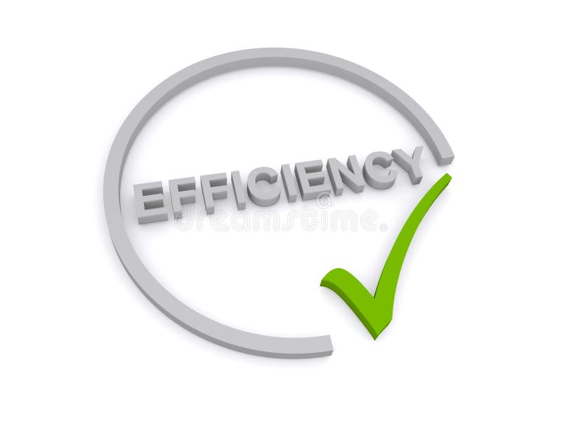 `efficiency` Word with 3d Icons Stock Illustration - Illustration of ...