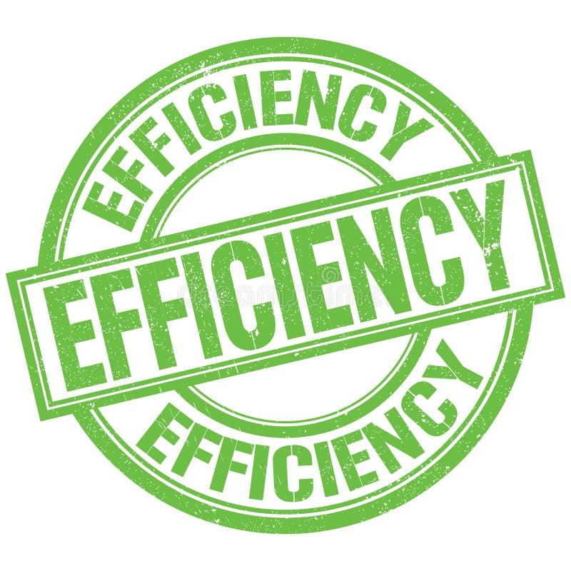 EFFICIENCY Written Word on Green Stamp Sign Stock Illustration ...