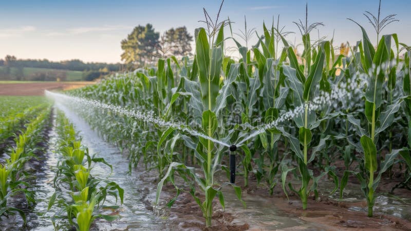 Efficient Agricultural Irrigation Systems for Watering Corn Fields on ...