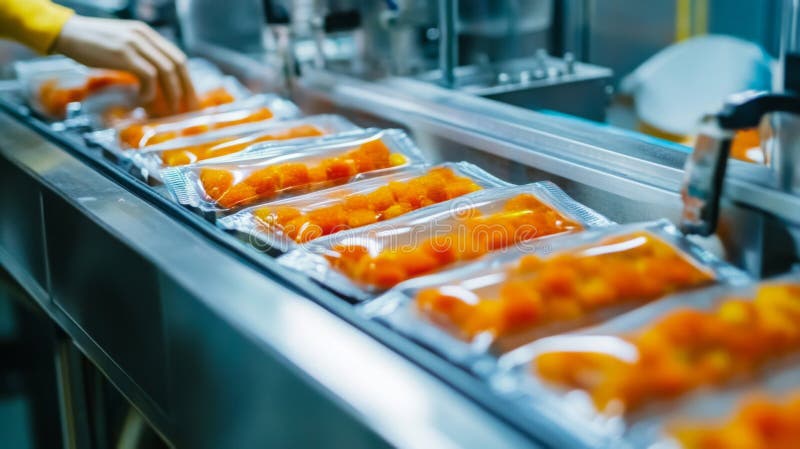 Efficient Ai-driven Food Production Line Packaging Fresh Ingredients ...