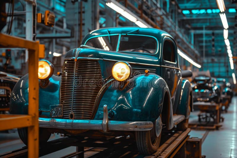 Efficient Assembly Line Car. Generate Ai Stock Illustration ... Efficient Assembly Line Car. Generate Ai Stock Illustration ...