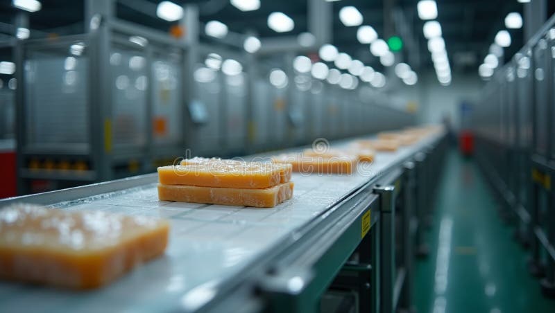 Efficient Assembly Line in Motion Industrial Manufacturing Process ...