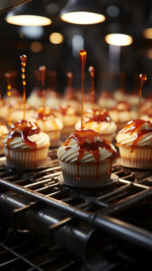 Efficient Assembly Line Moves Cakes Towards Final Decoration and ...