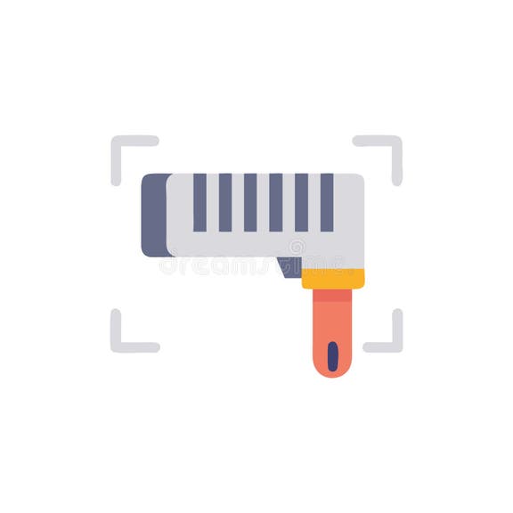 Efficient Barcode Scanner for Checkout Systems Stock Illustration ...