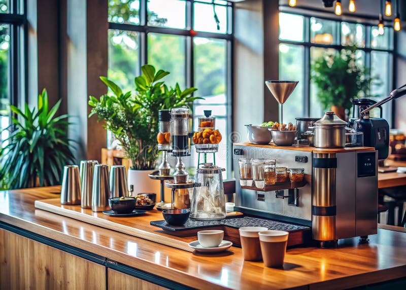 Efficient Barista Workstation a Comprehensive Coffee Shop Drink ...