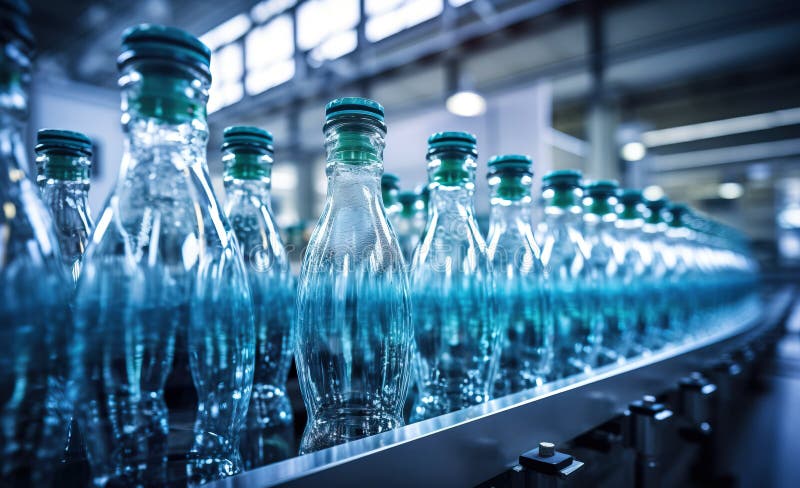 Efficient Beverage Bottling Production Line Stock Illustration ...