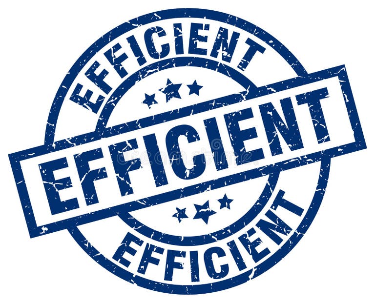 Efficient blue round stamp stock vector. Illustration of template ...