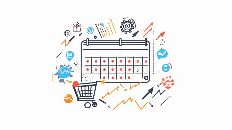 Efficient Calendar Management with Highlighted Dates Stock Vector ...