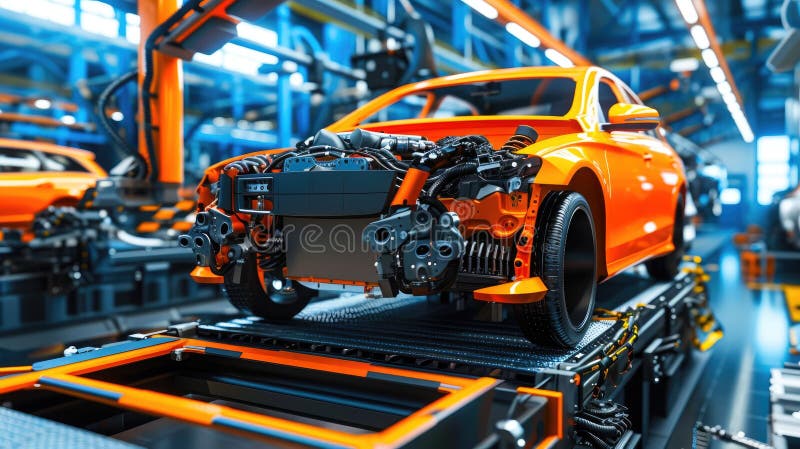 Efficient Car Assembly Using Smart Manufacturing Technologies. Stock ...