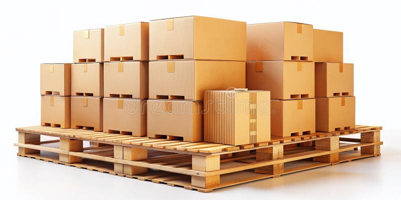 Efficient Cardboard Box Storage Solution Securely Stacked Boxes on a ...