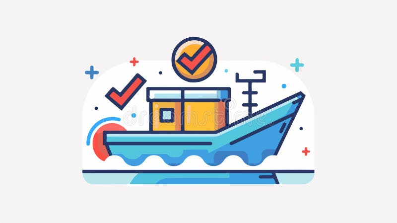 Efficient Cargo Ship Shipment Icons for Transport Logistics Solutions ...