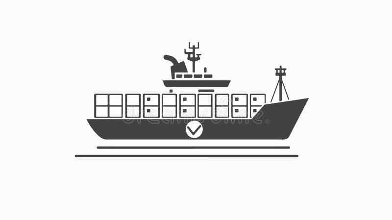 Efficient Cargo Ship Shipment Verification Conceptual Icon Stock Vector ...