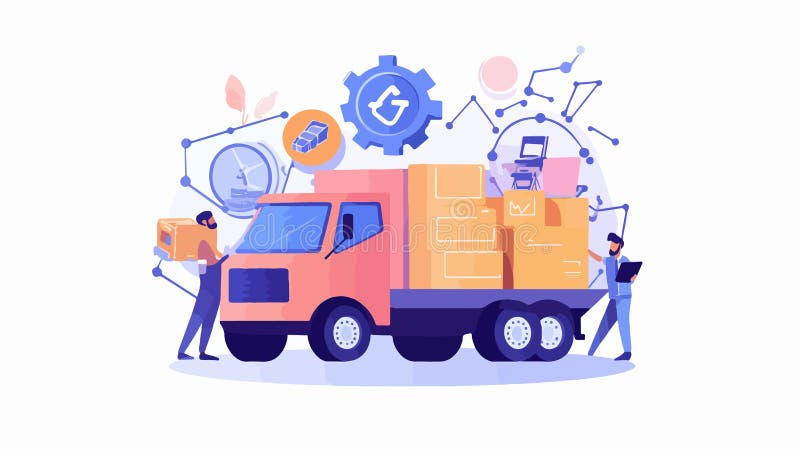 Efficient Central ERP System Integration with Logistics Icons for ...