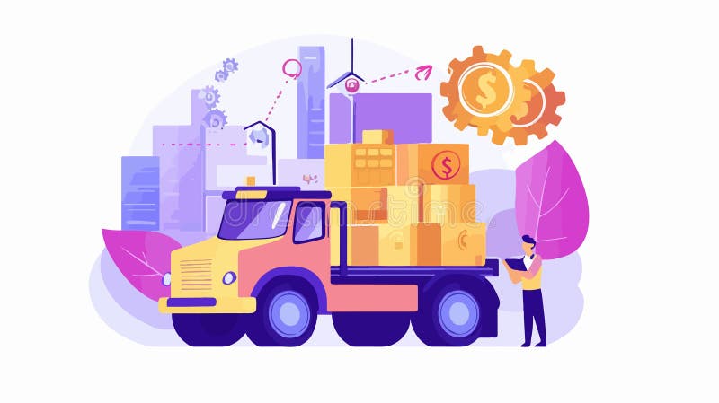 Efficient Central ERP System Integration with Logistics Icons for ...