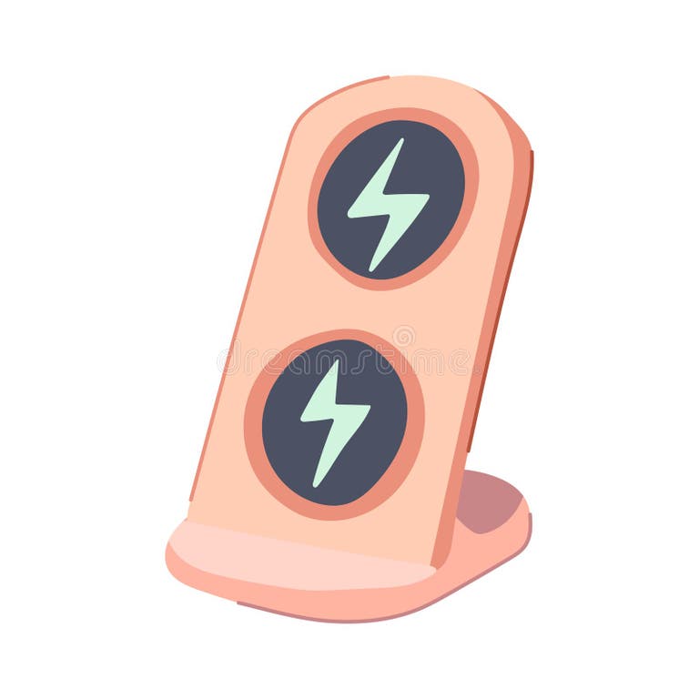 Efficient Charging Pad Wireless Cartoon Vector Illustration Stock ...