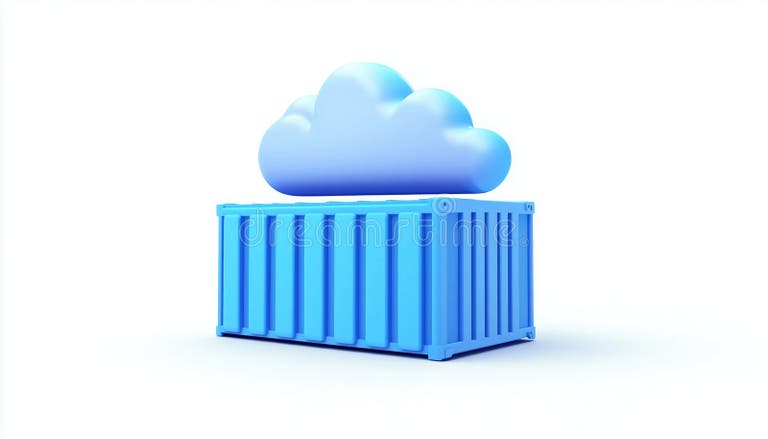 Efficient Cloud Management through Cloud Container Stock Image - Image ...
