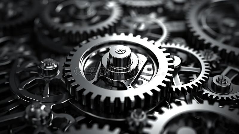 Efficient Collaboration: Interconnected Gears in Industrial Setting ...