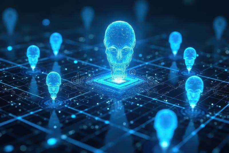 Efficient Connectivity with AI Integration Stock Illustration ...